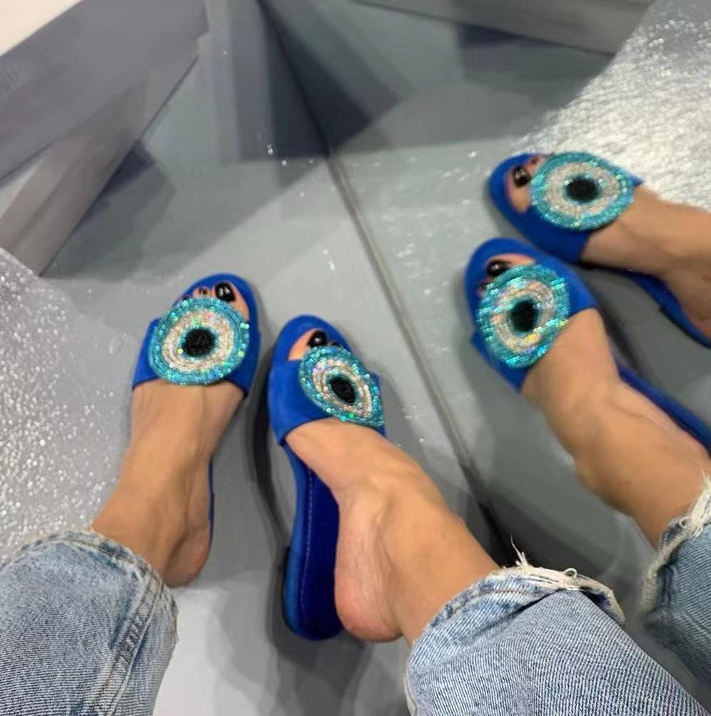 Rhinestone Evil Eye Sandals – GPLT